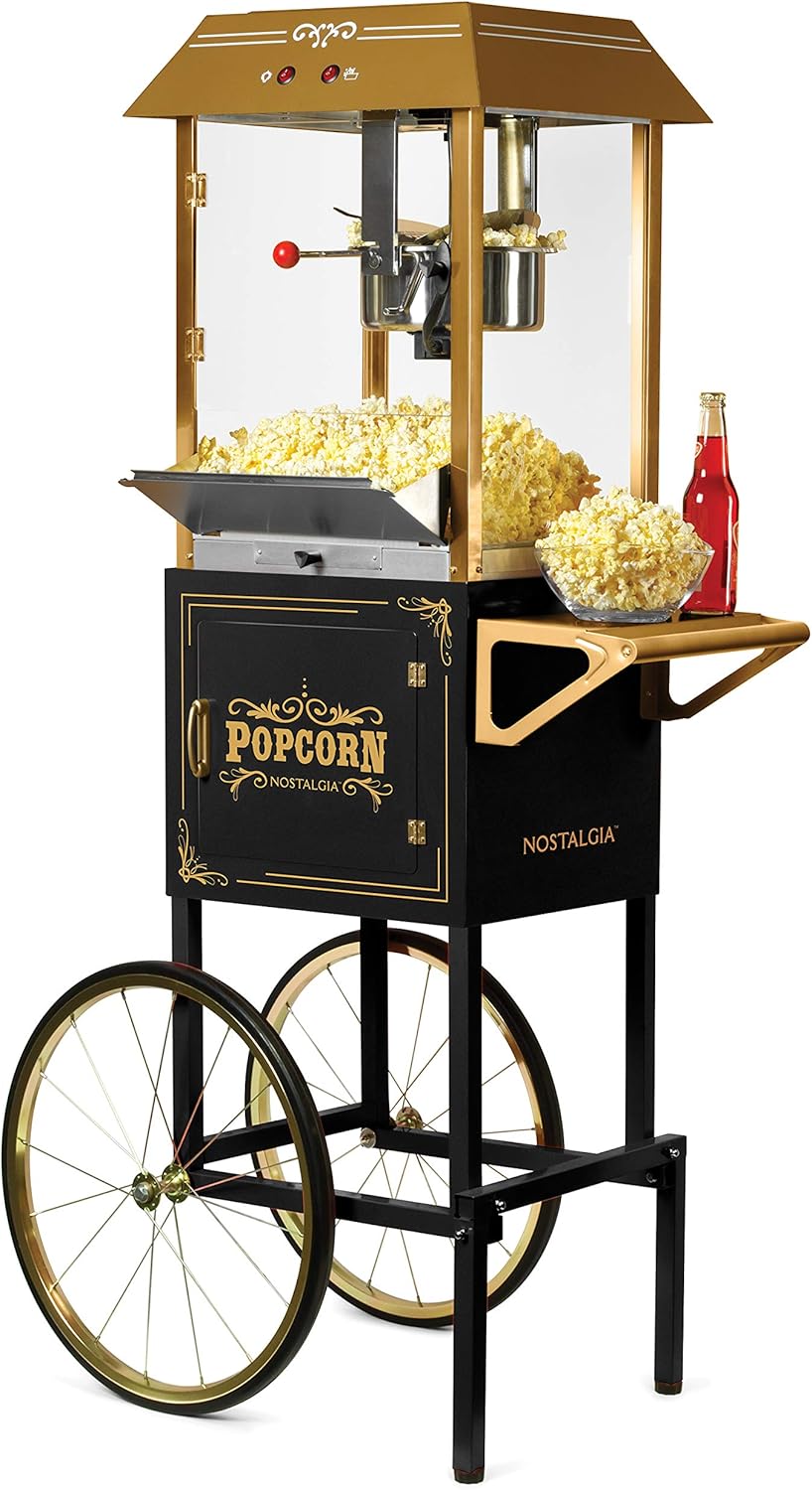 Nostalgia Popcorn Maker Machine Professional Cart With 10 Oz Kettle DISCOUNT BROS