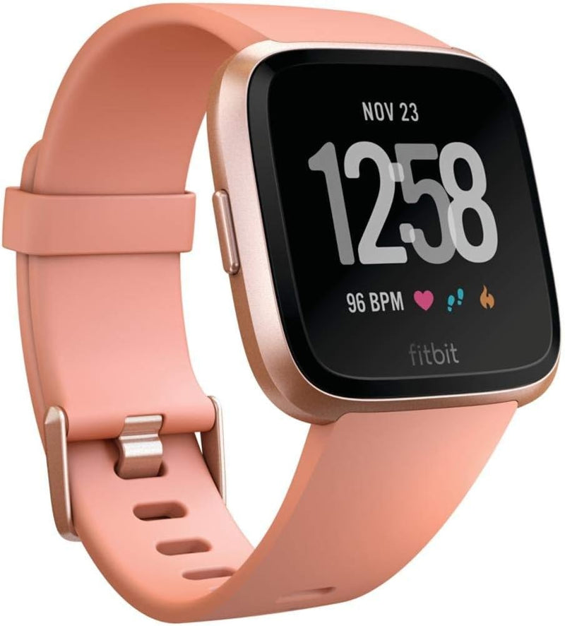 Fitbit Versa Smart Watch, Peach/Rose Gold Aluminium, One Size - $75 ...