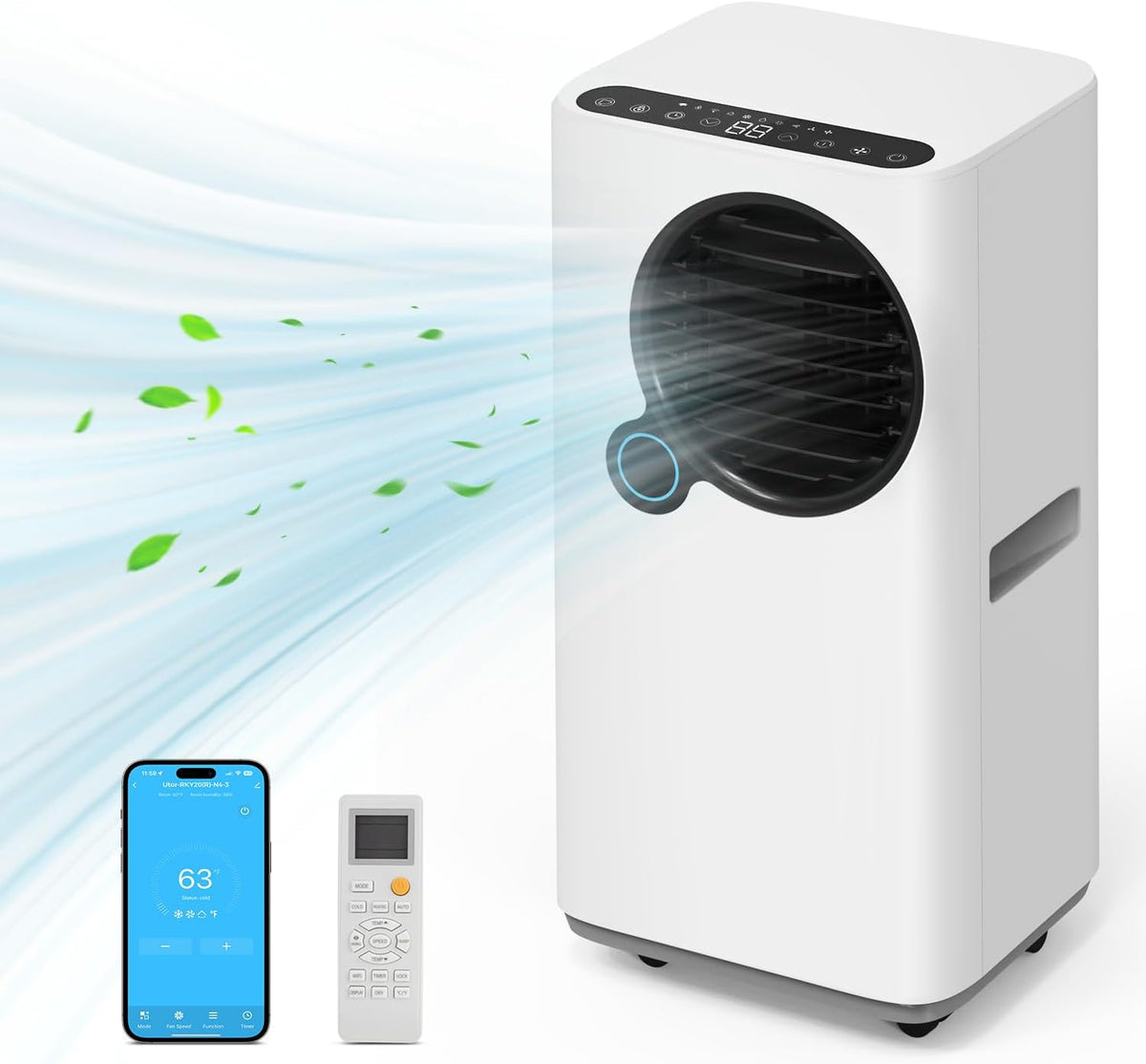 Portable Air Conditioners 14000 BTU, 5-in-1 AC Unit cooling and heatin ...