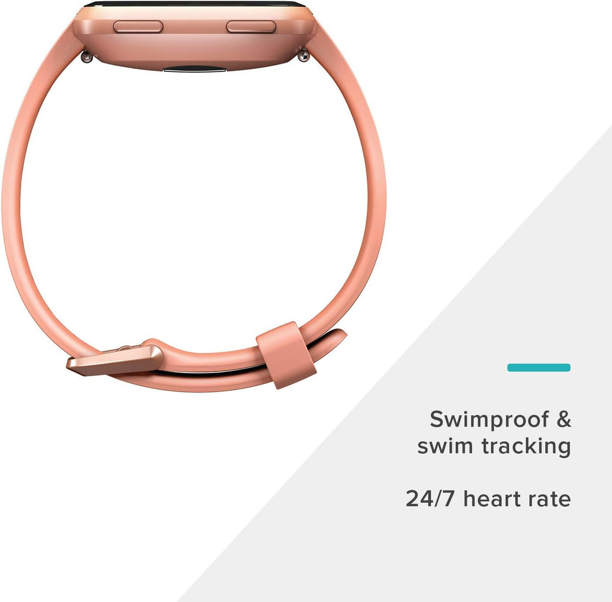 Fitbit Versa Smart Watch, Peach/Rose Gold Aluminium, One Size - $75 ...