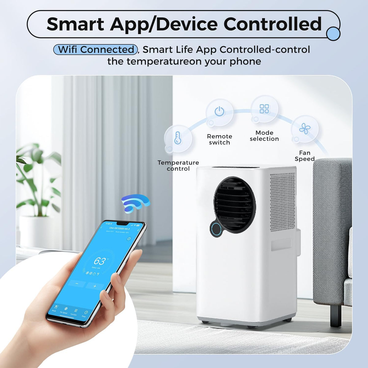 Portable Air Conditioners 14000 BTU, 5-in-1 AC Unit cooling and heatin ...