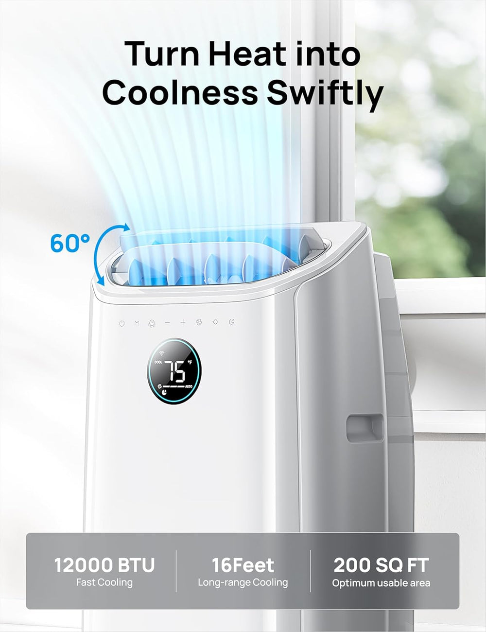 Dreo Portable Air Conditioner, 12,000 BTU AC Unit for Bedroom - $275 ...