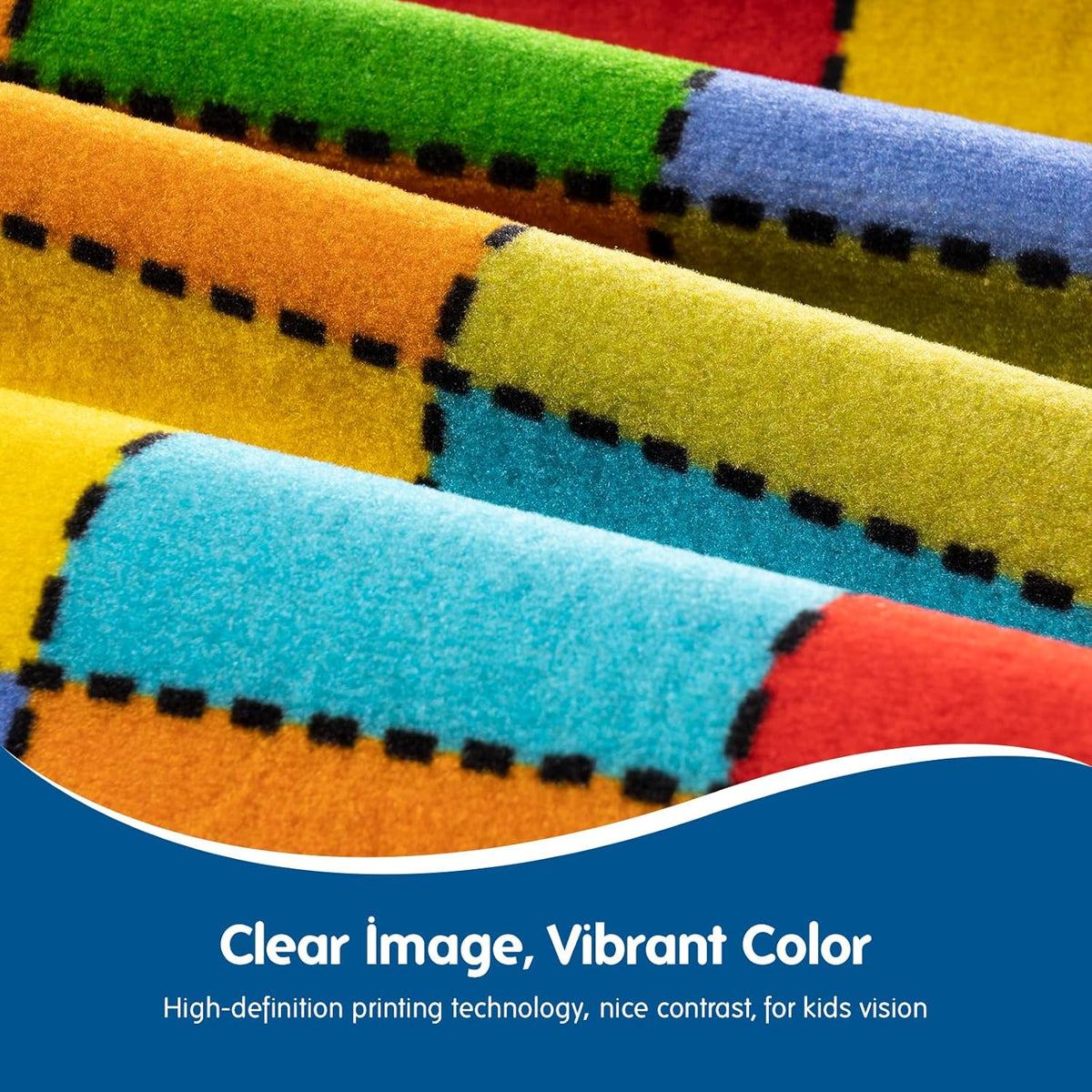 Booooom Jackson Thick Classroom Rug Elementary, 13'x7'5'' Large Rug ...