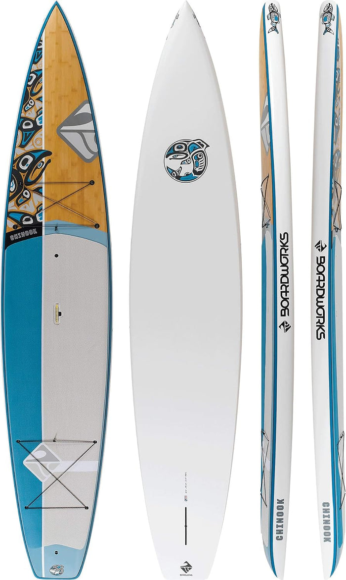 Boardworks Chinook Touring Stand-Up Paddleboard Bamboo/Blue/Light Blue ...